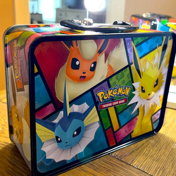 Pokemon | Other | Rare Pokmon Tin Box Tcg 22 Eevee Treasure Chest Lunch ...